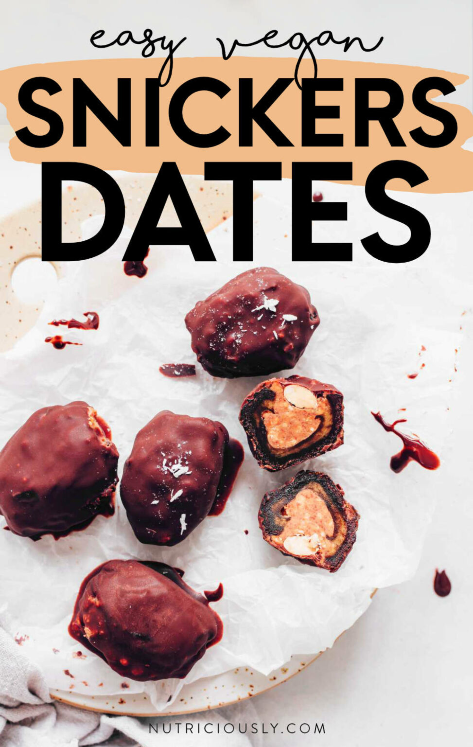 Chocolate-Covered Snickers Dates – Nutriciously